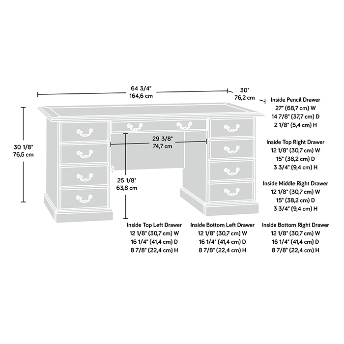 Heritage Hill Executive Desk 402159 Sauder