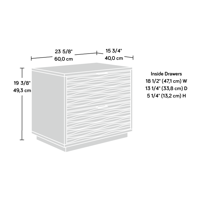 Morgan Main 2-Drawer Side Table White (428255) – Sauder