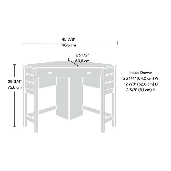 Cottage Road Corner Computer Desk Mystic Oak (430060) – Sauder