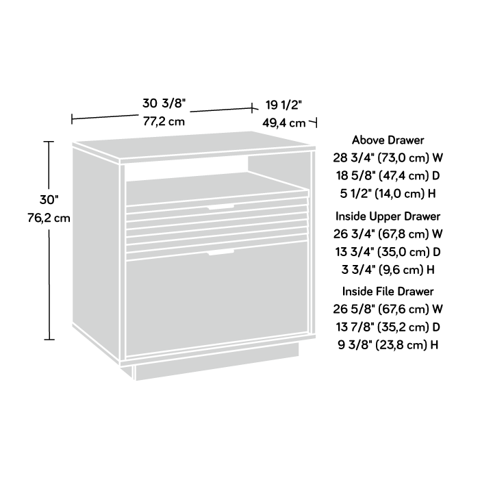 East Rock Contemporary Lateral File Ashen Oak (431765) – Sauder