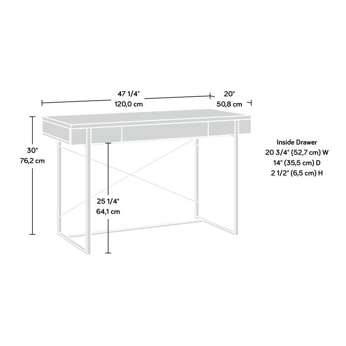 Walter Heights Writing Desk Blade Walnut (432860) – Sauder