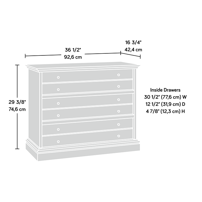 Sauder barrister lane 3 drawer chest store