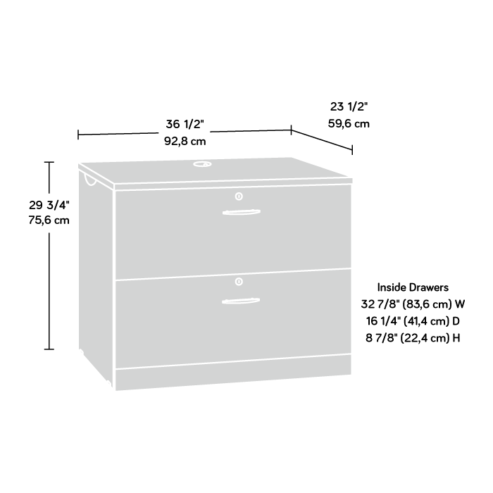 Via 2-Drawer Lateral File Cabinet Classic Cherry (435229) – Sauder