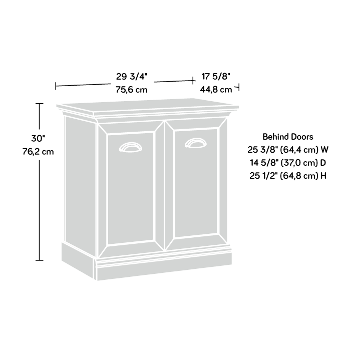 Sonnet Springs Printer Storage Cabinet Pebble Pine (435766) – Sauder