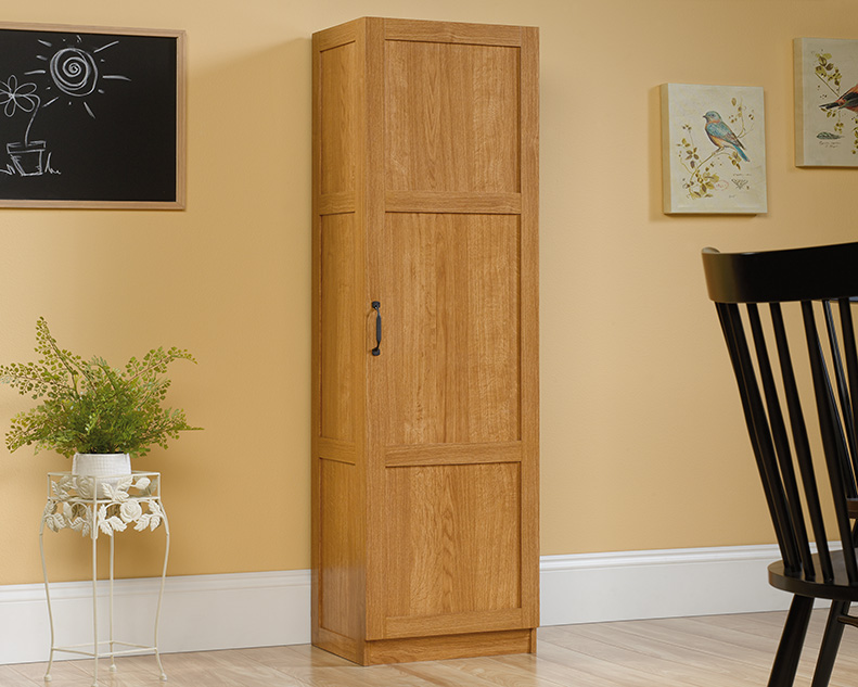 Sauder Select Tall Pantry Storage Cabinet Highland Oak 419983 Sauder