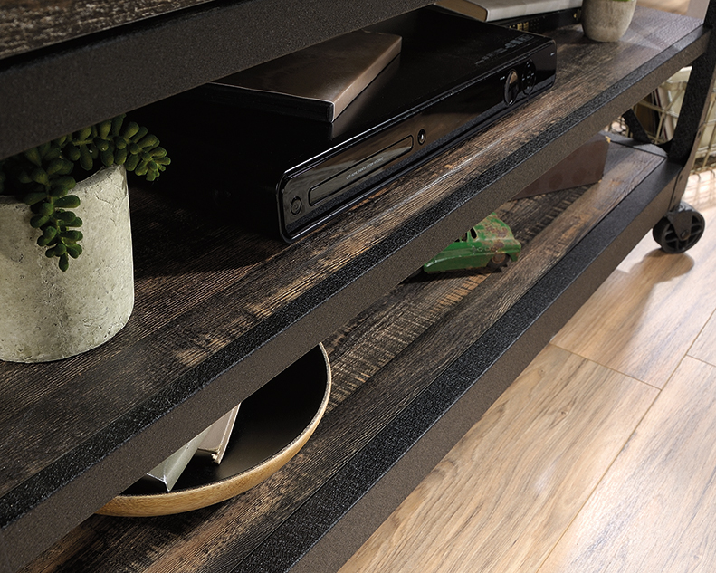 Sauder steel river tv stand store