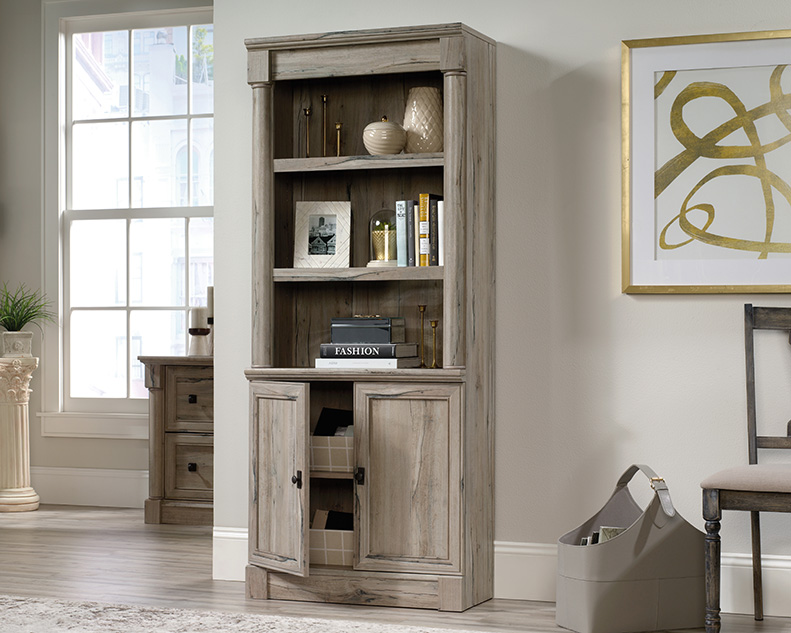 Sauder palladia vintage oak bookcase store