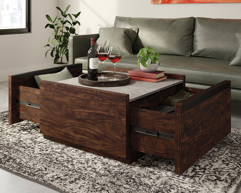 Sauder manhattan gate coffee table in sindoori mango store