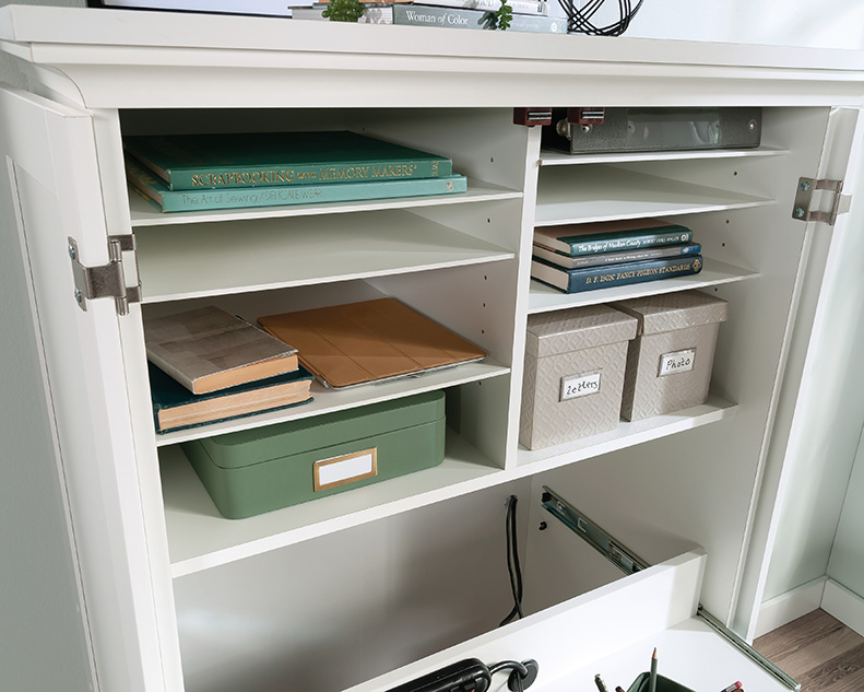 Craft Sewing Armoire in Soft White
