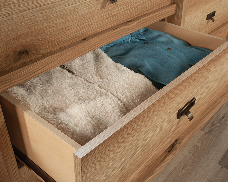 Trestle 6 Drawer Bedroom Dresser Timber Oak 433919 Sauder